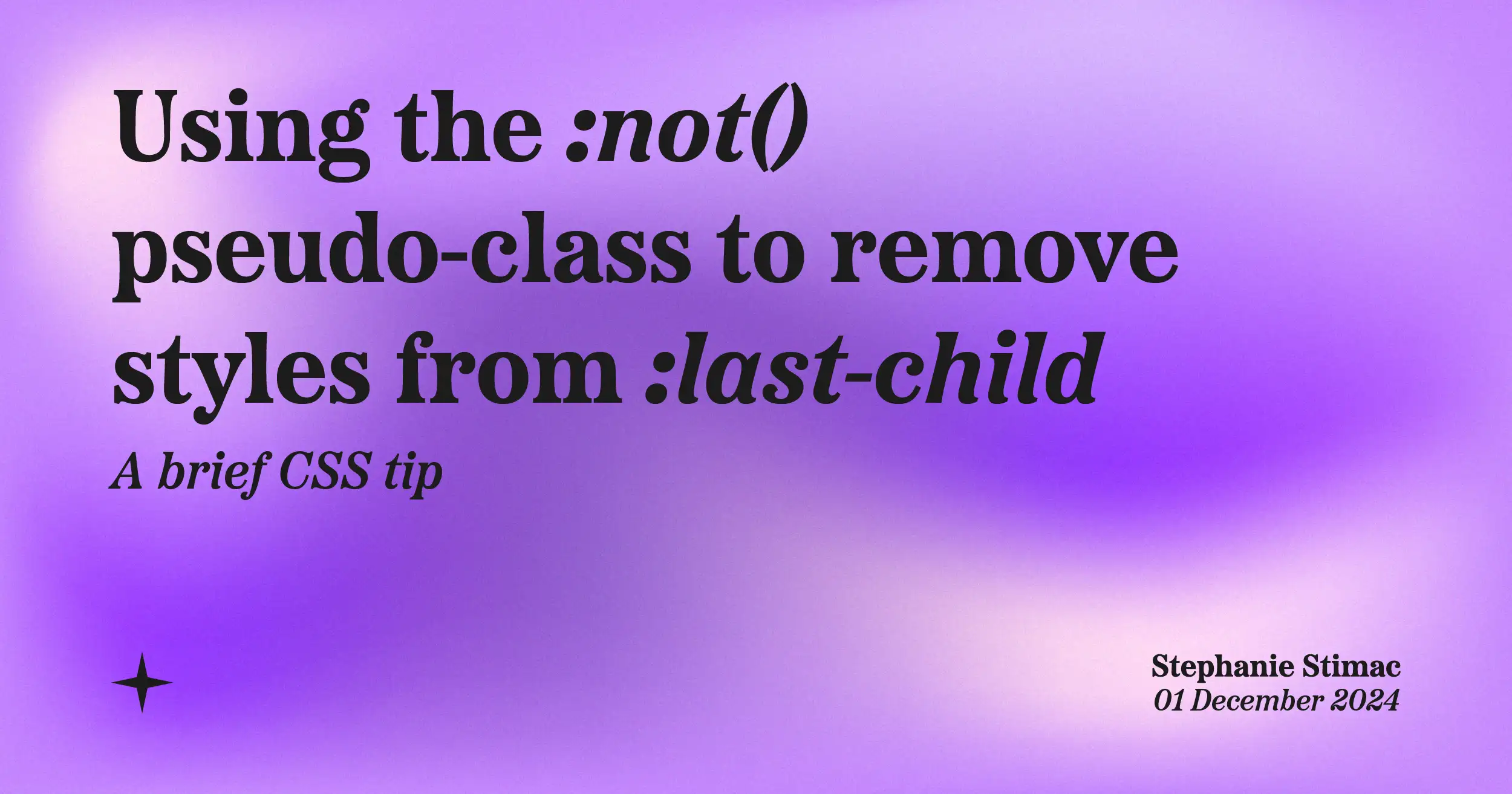 Using the ':not()' pseudo-class to remove styles from ':last-child ... Using the ':not()' pseudo-class to remove styles from ':last-child ...